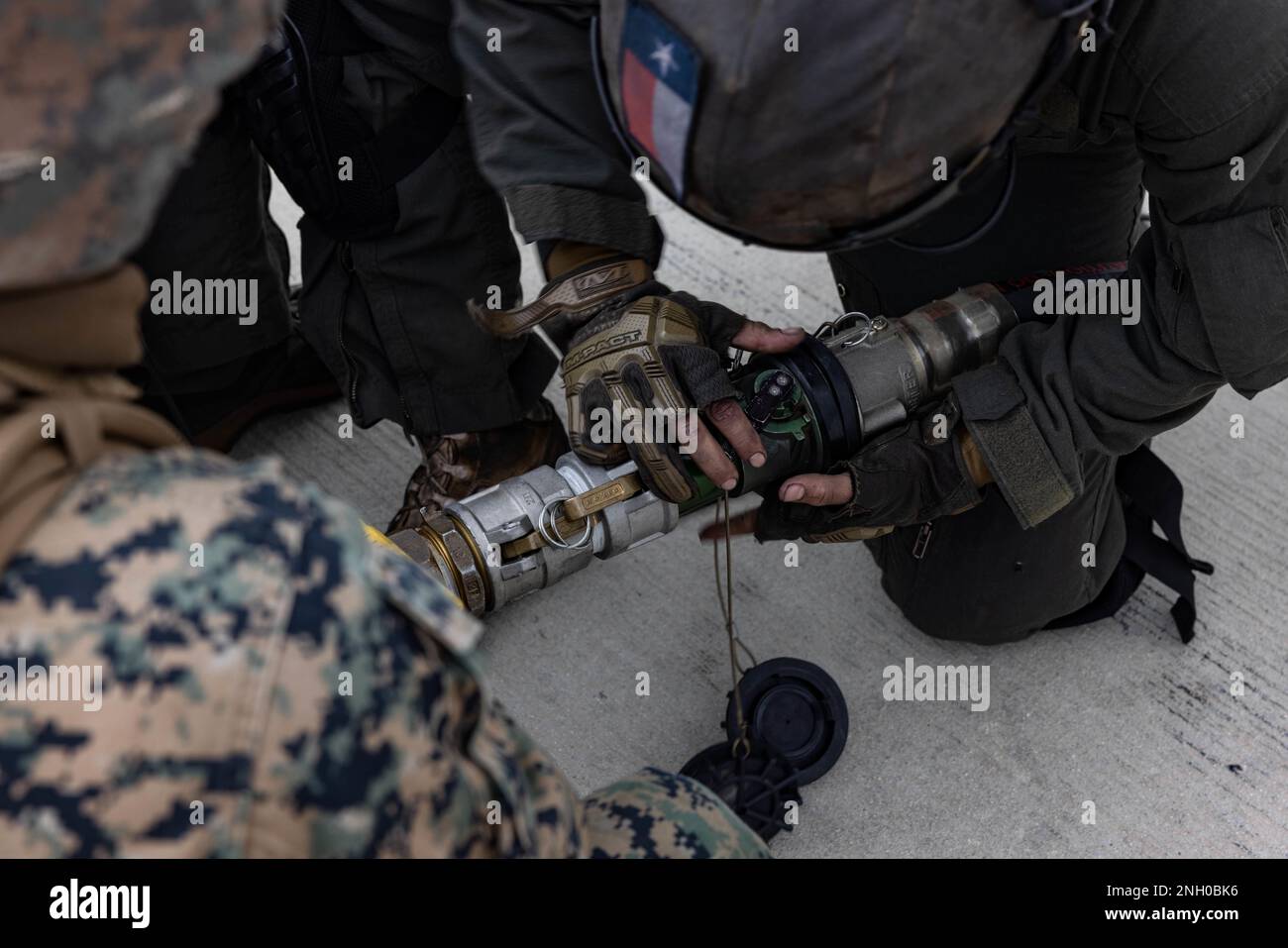 U.S. Marine Corps Lance Cpl. Ryan Cepeda, a Bulk Fuel Specialist with ...