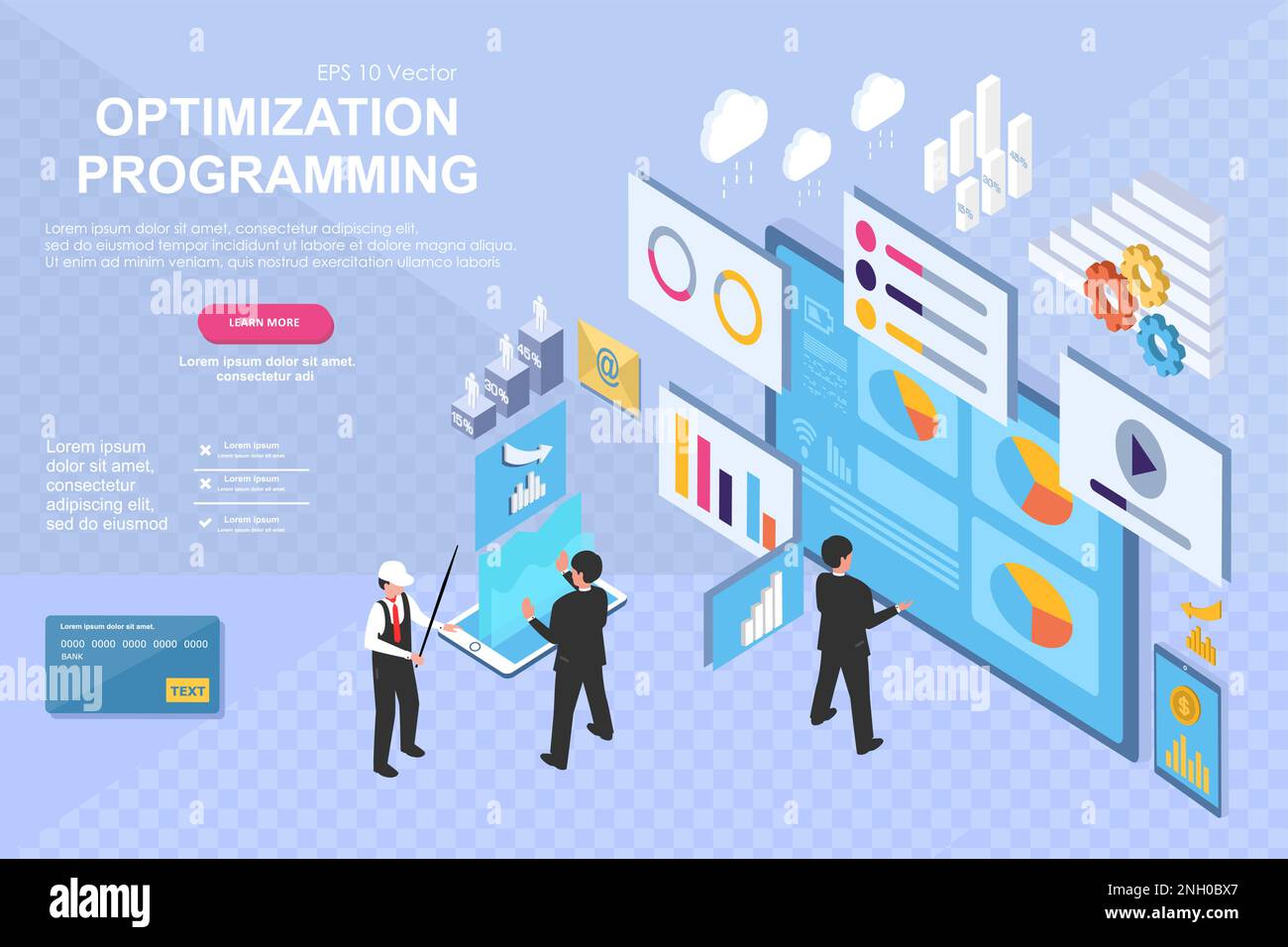 3d infographic business data analysis template. Charts and analyzing ...