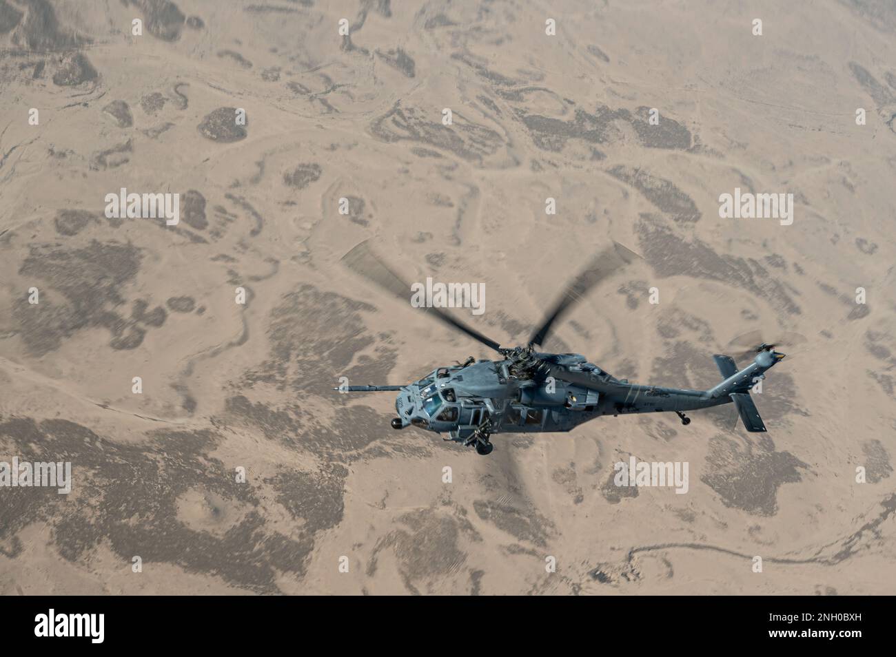 A U.S. Air Force HH-60G Pave Hawk helicopter assigned to the 1st Expeditionary Rescue group ...