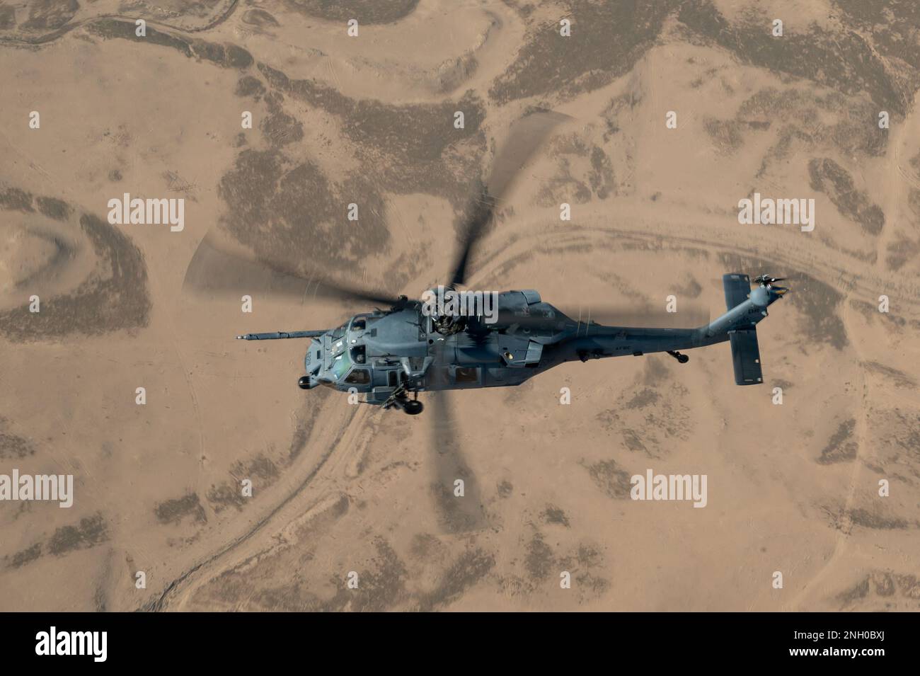 A U.S. Air Force HH-60G Pave Hawk helicopter assigned to the 1st ...