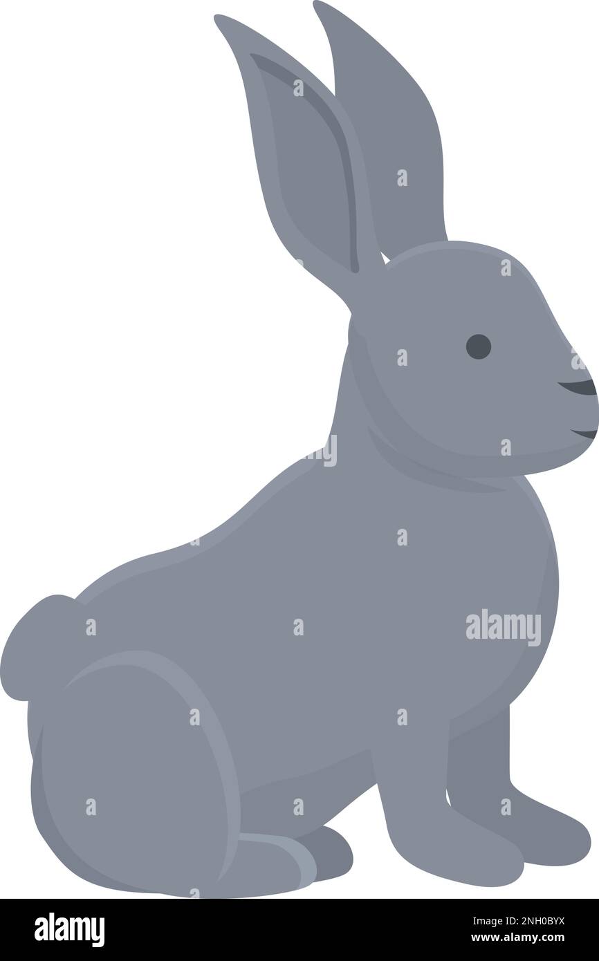 Cute rabbit gray running animal Cut Out Stock Images & Pictures - Alamy