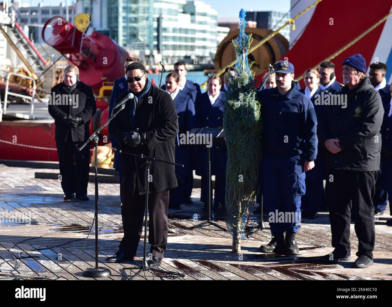 Jamal Malone, CEO of Ada S. McKinley Community Services, addresses the ...