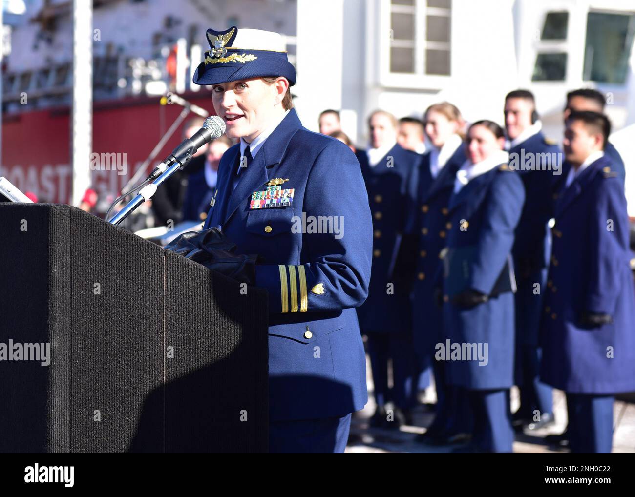 Commander Jeannette Greene, commanding officer of Coast Guard Cutter ...