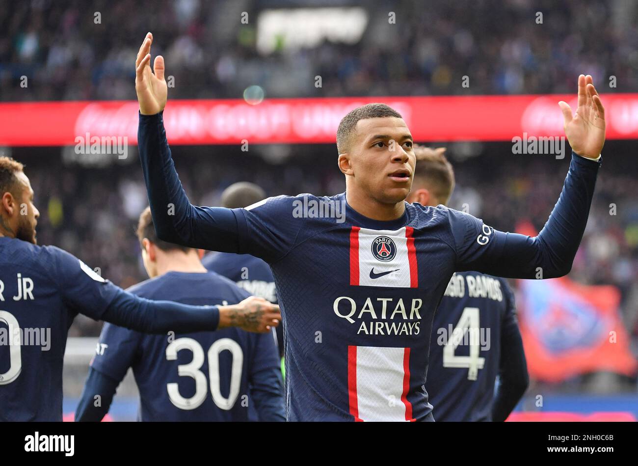 PSG's Kylian Mbappe during the French Ligue 1 Paris Saint-Germain (PSG ...