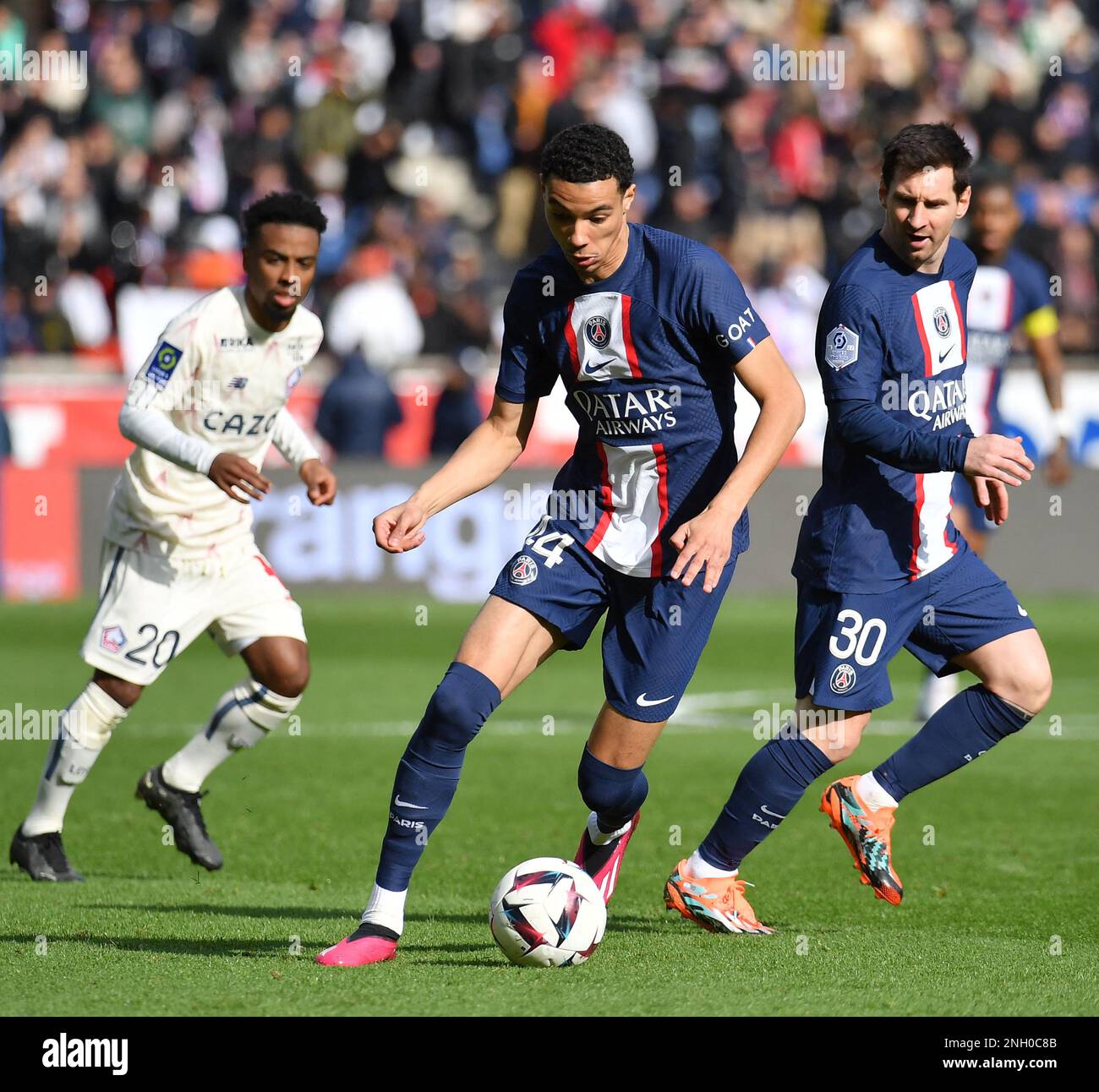 PSG’s Hugo Ekitike during the French Ligue 1 Paris Saint-Germain (PSG ...