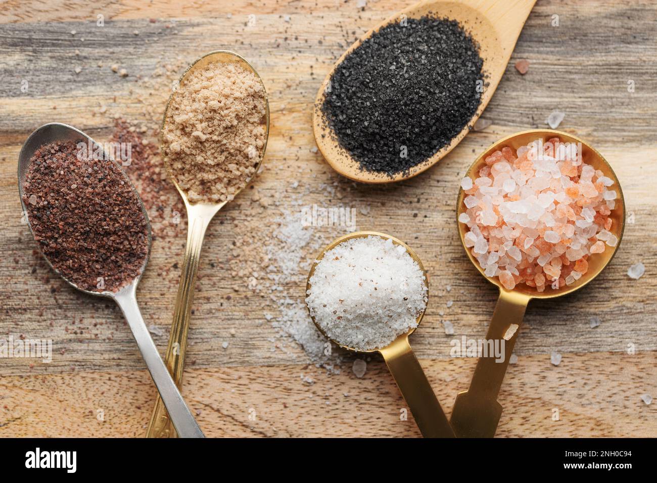 Assorted speciality salt, himalayan pink salt, italian black truffle ...