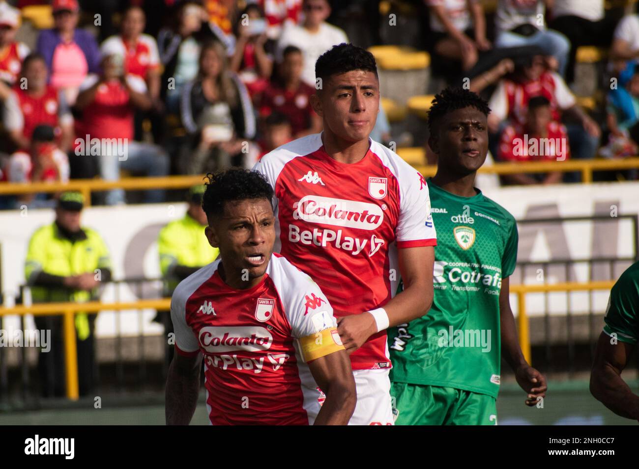 Santa Fe's Wilson Morelo and Kevin Mantilla during the BetPlay Dimayor ...