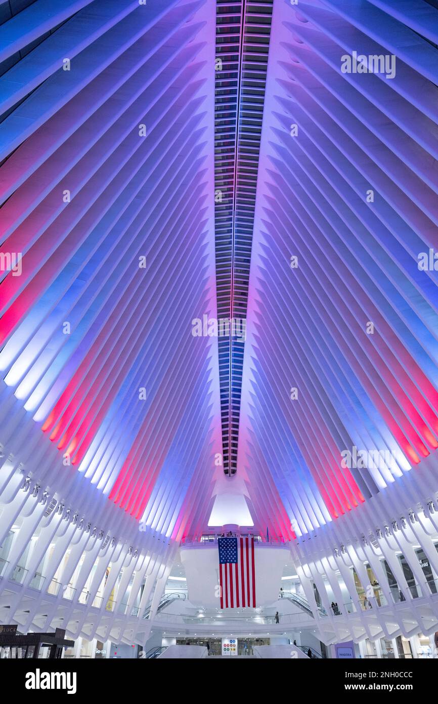 New York, USA. 19th Feb, 2023. Illumination in the colors of the ...