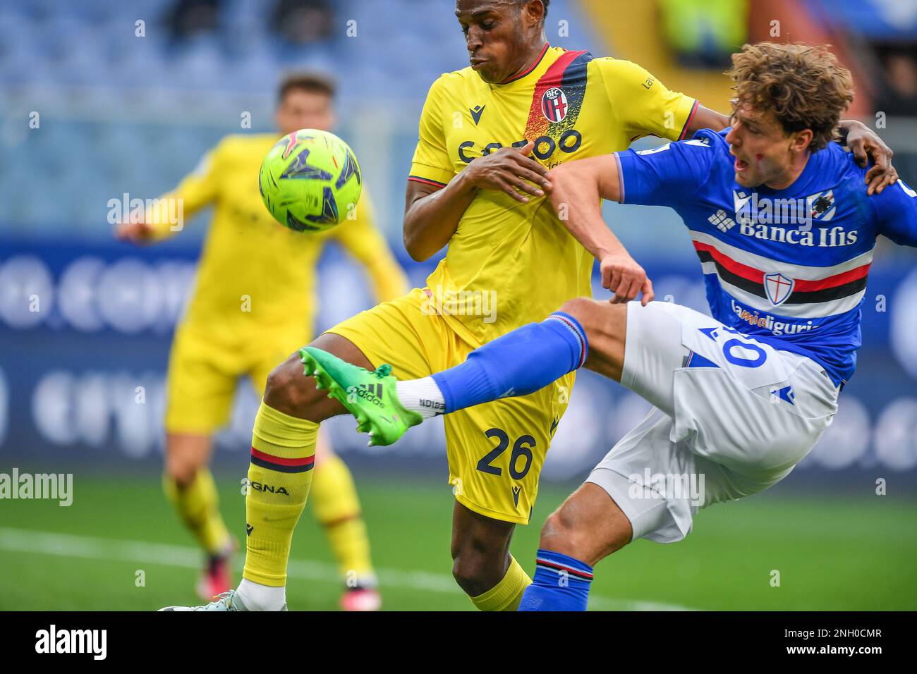 Luigi Ferraris stadium, Genova, Italy, February 18, 2023, Jhon Janer ...