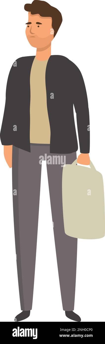 Sad man icon cartoon vector. Poor people. Crisis money Stock Vector ...
