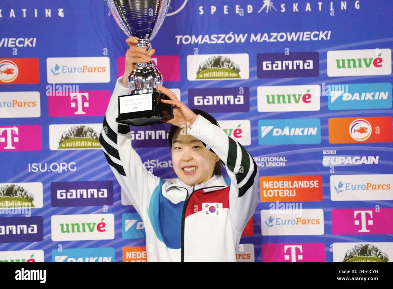 The Overall Trophys 500m women is for Min-Sun Kim (KOR) during ISU ...