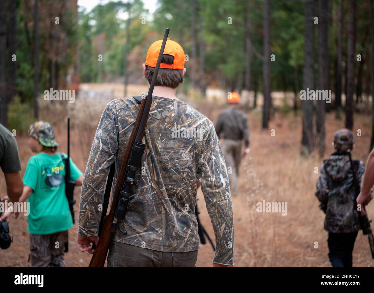 Participants in a youth hunting event, hosted by the U.S. Air Force ...