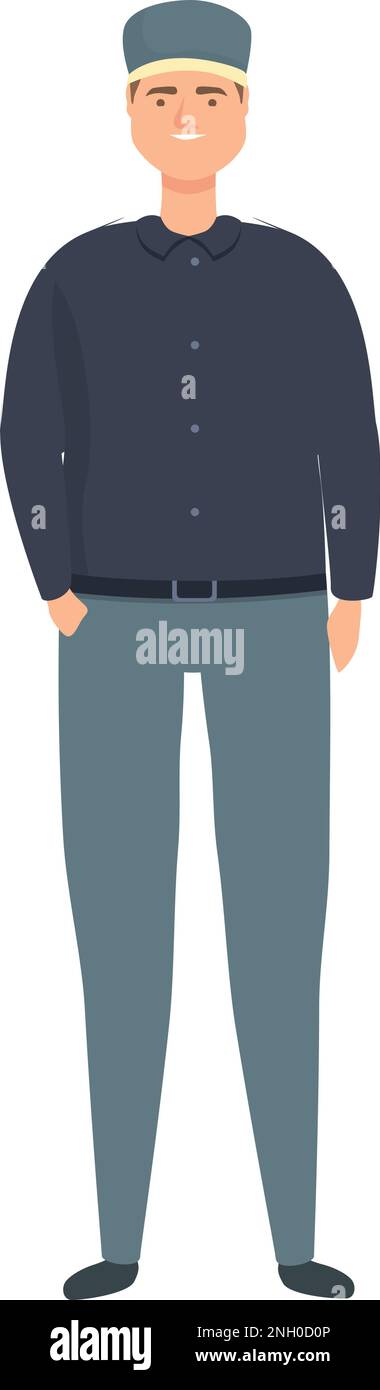 Driver man icon cartoon vector. Trucker cap. Delivery truck Stock ...