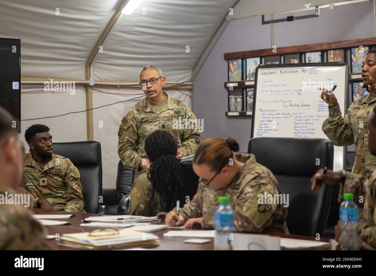 U.S. Army Command Sgt. Maj. Curtis Moss, command sergeant major for the ...