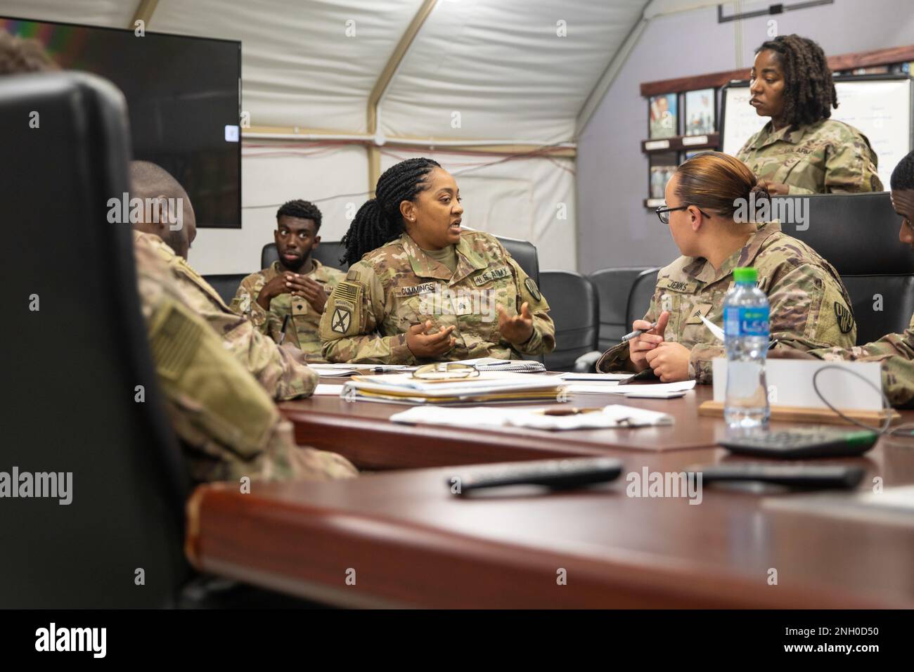 U.S. Army Sgt. Abika Cummings, a patient administration sergeant with ...