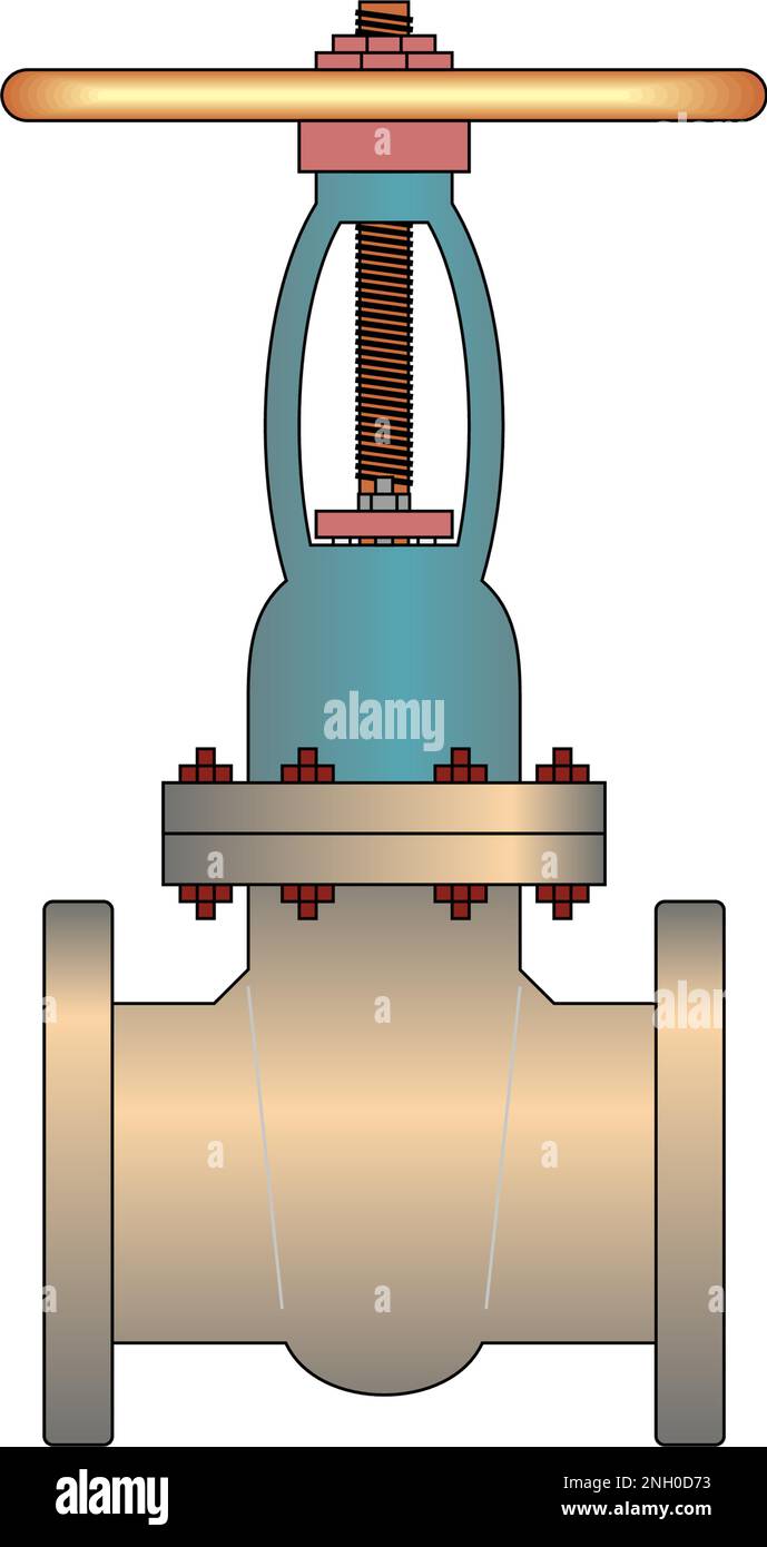 Manual Gate Valve Stock Vector Image & Art - Alamy