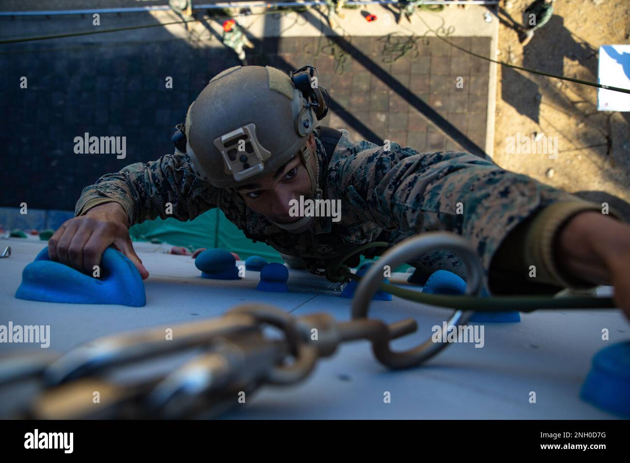 U.S. Marine Corps Cpl. Derrick Burke, a rifleman with 3d Battalion, 4th ...