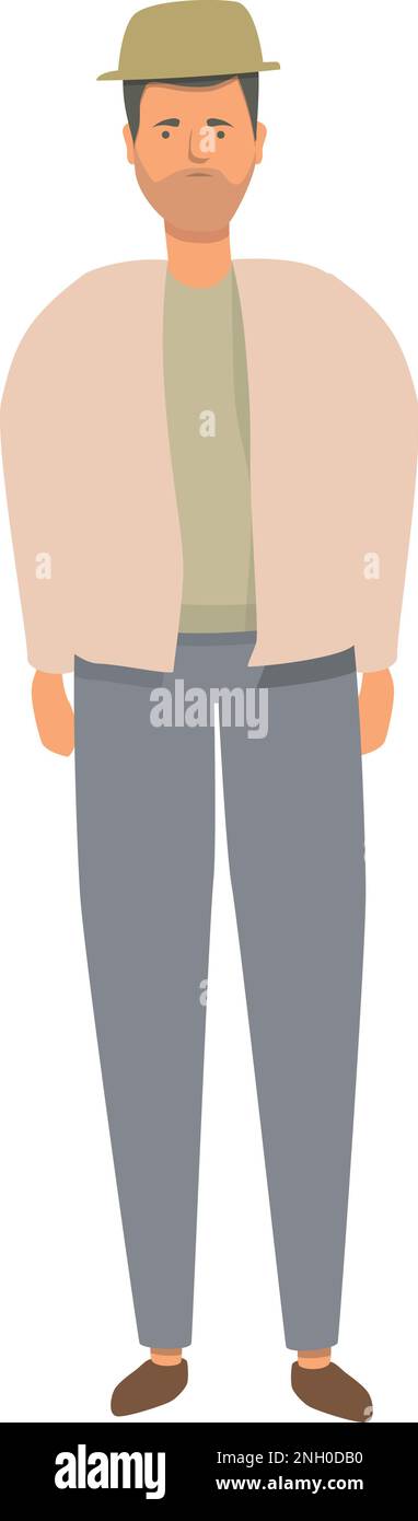 Poverty icon cartoon vector. Homeless people. Crisis person Stock ...