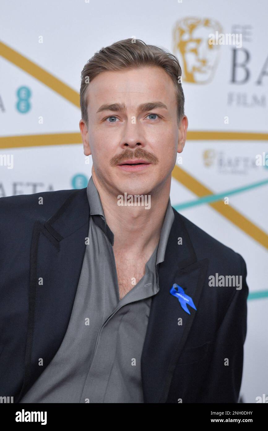 Albrecht Schuch attending the EE BAFTA Film Awards 2023 at The Royal ...