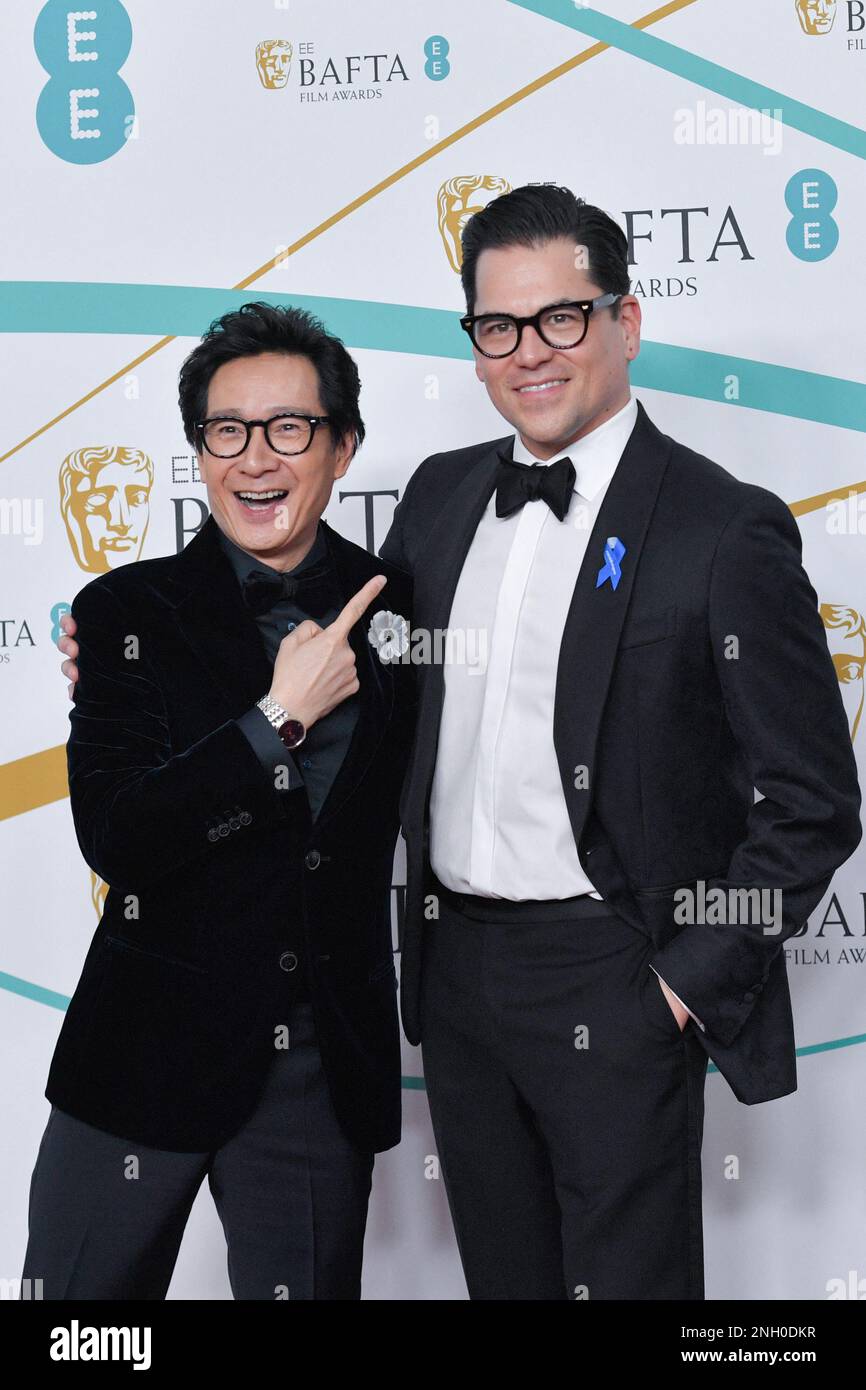 Jonathan Wang and Ke Huy Quan attending the EE BAFTA Film Awards 2023 ...