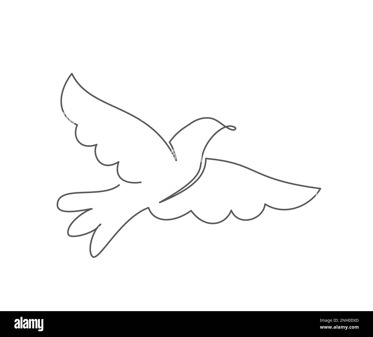 One dove isolated on Stock Vector Images - Alamy
