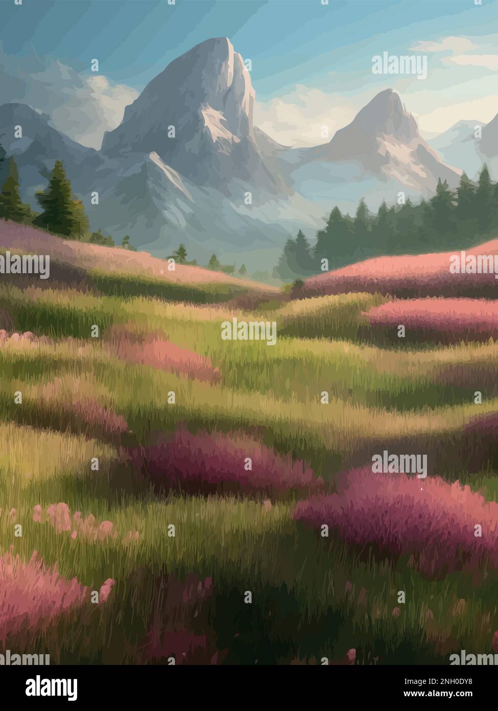 Tree rich landscapes Stock Vector Images - Alamy