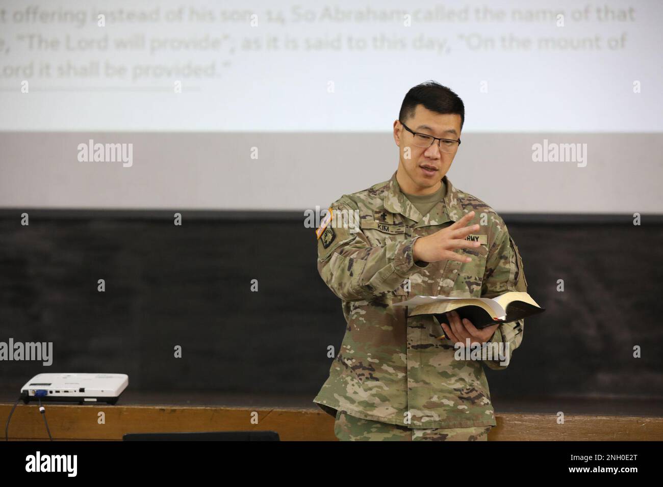U.S. Army Chaplain (Maj.) Joshua Kim of the 1st Brigade Combat Team ...