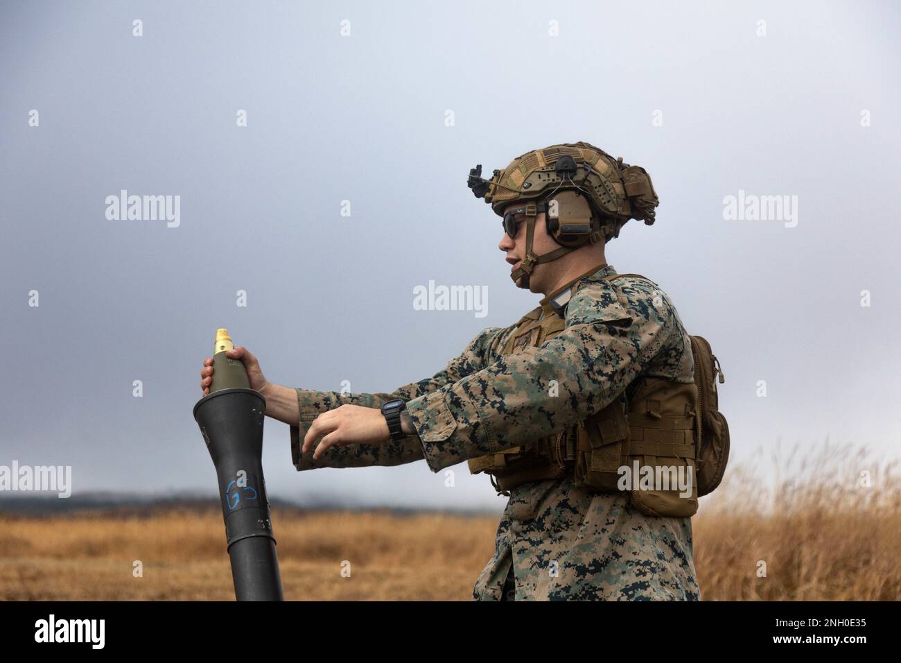 U.S. Marine Corps Lance Cpl. Eduardo Garrido, a mortarman with 1st ...