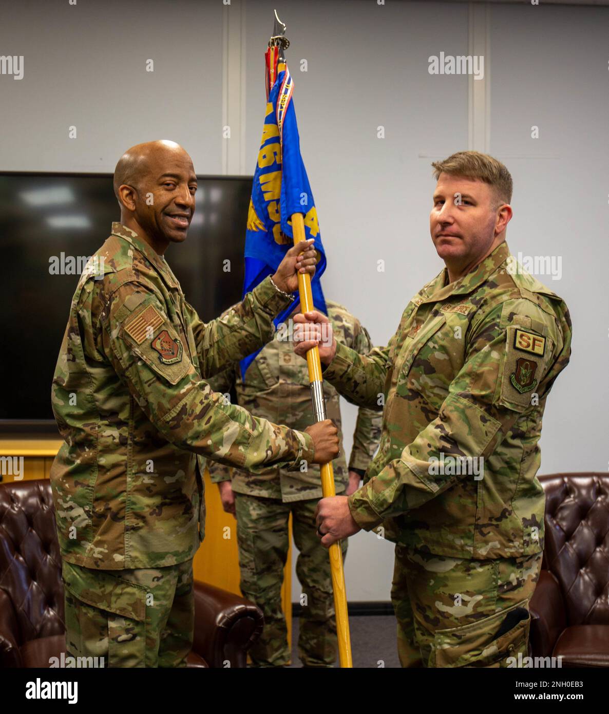 Col. Sherard Dorroh, commander of the 446th Mission Support Group ...