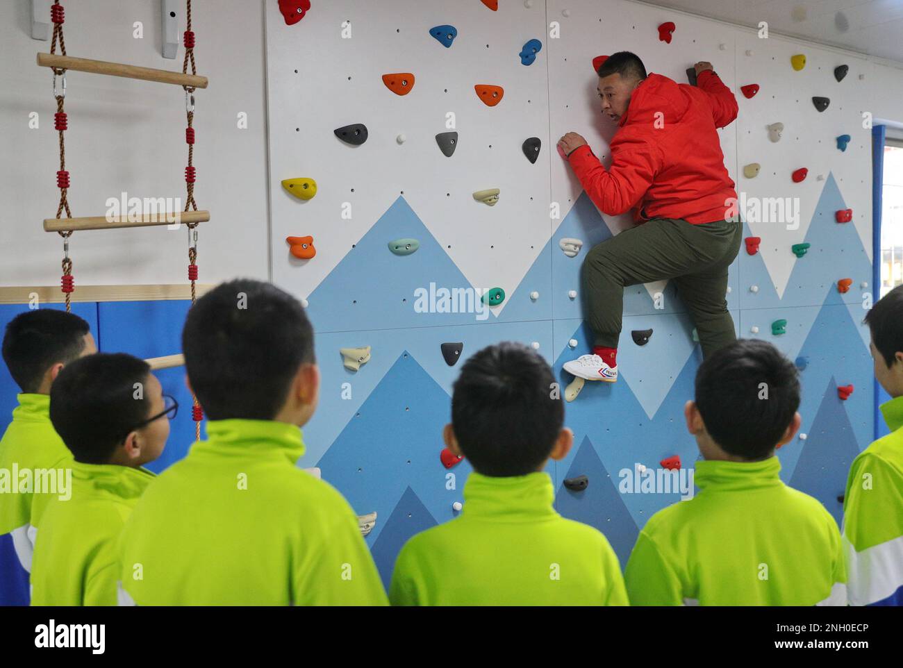 QINHUANGDAO, CHINA - FEBRUARY 20, 2023 - A teacher leads students ... QINHUANGDAO, CHINA - FEBRUARY 20, 2023 - A teacher leads students ...