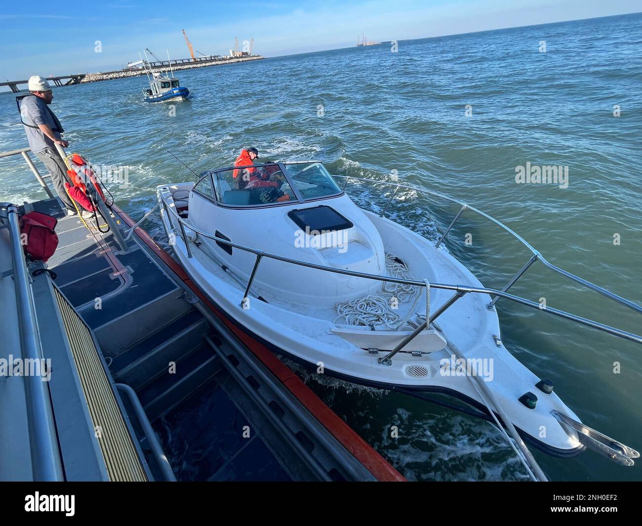 Coast Guard Station Little Creek is dewatering a 22-foot recreational ...