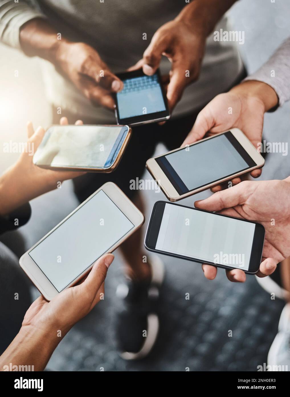 Working out just got smarter. a group of unrecognizable people using ...