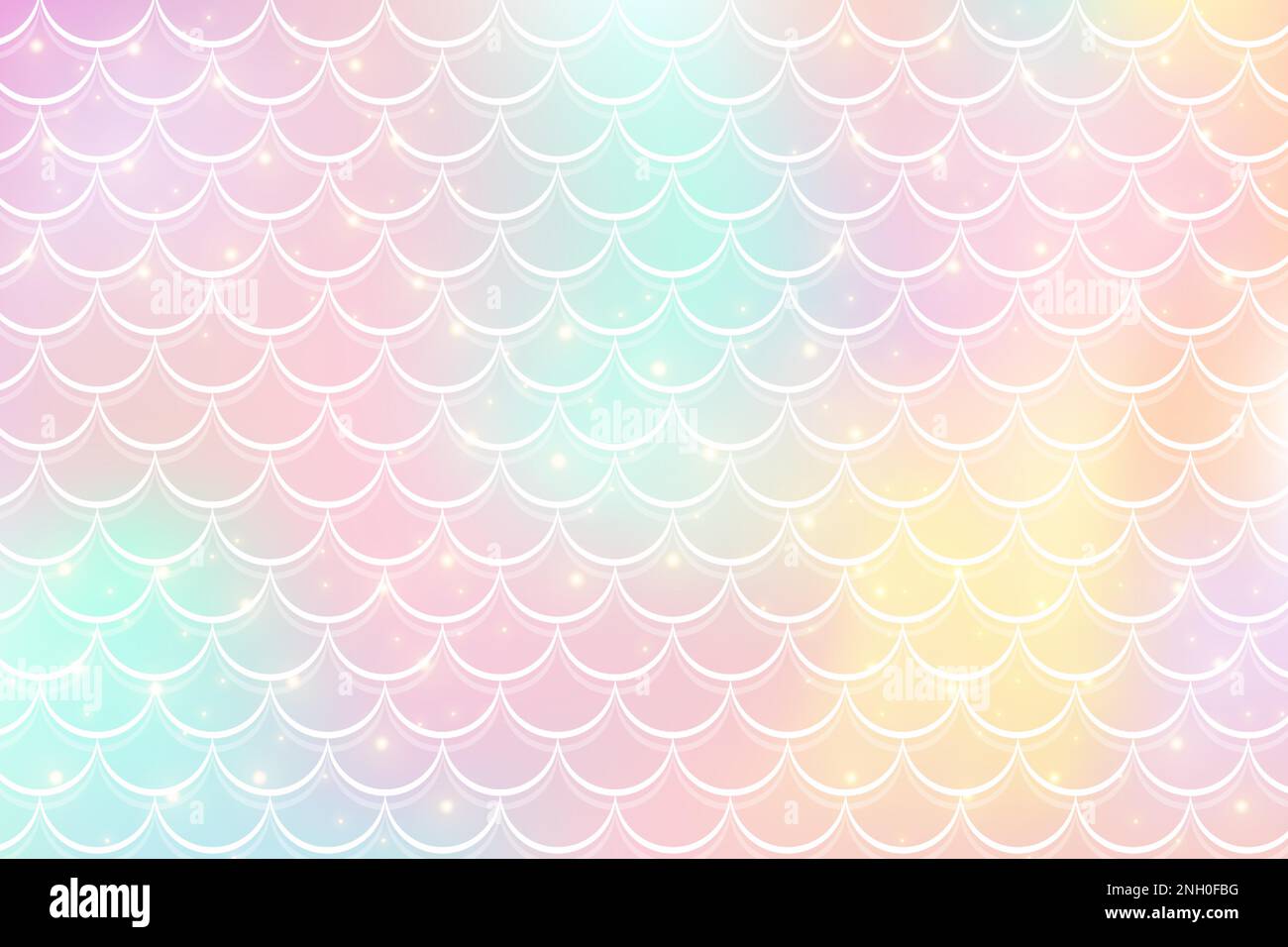 Mermaid holographic background in fantasy style with scales. Unicorn ...