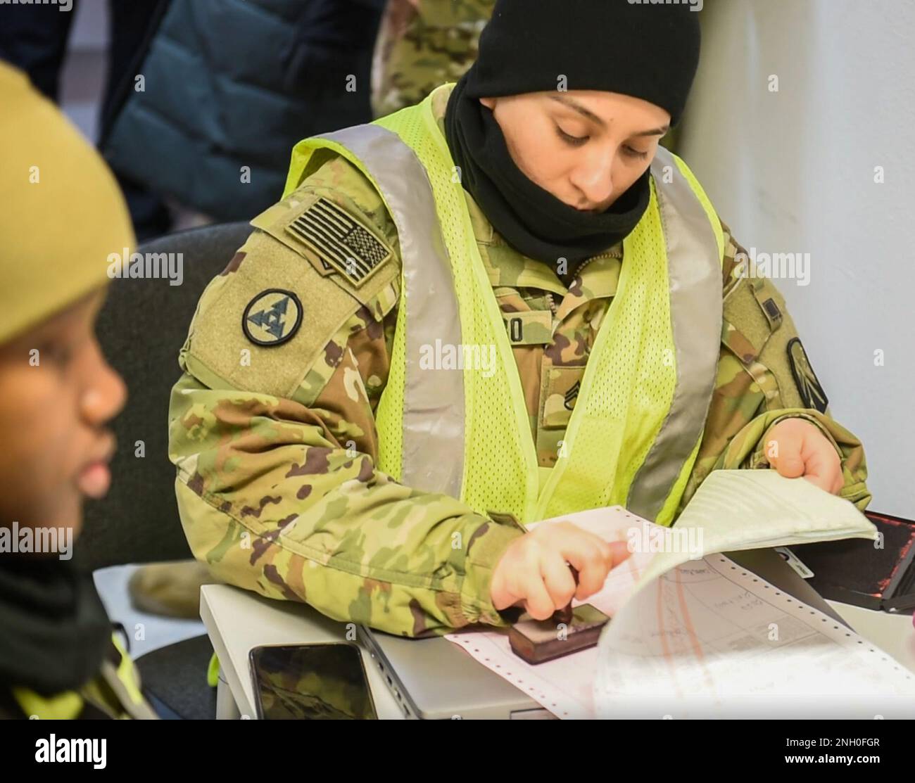 Staff Sgt. Kiara Castro, assigned to the 80th Movement Control Team ...