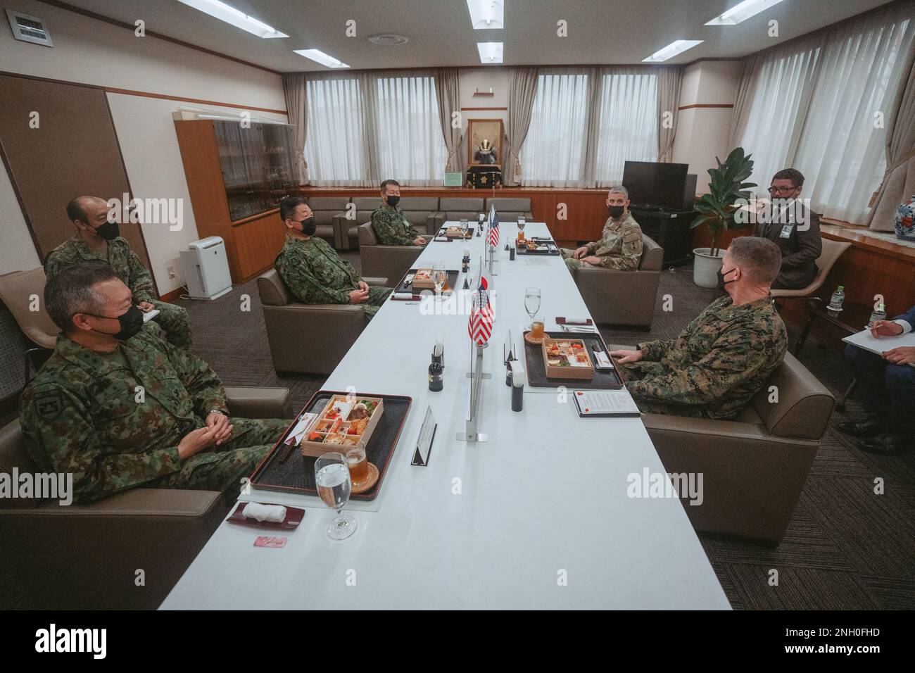 Lt. General Takemoto, Commanding General of the Japan Ground Self ...