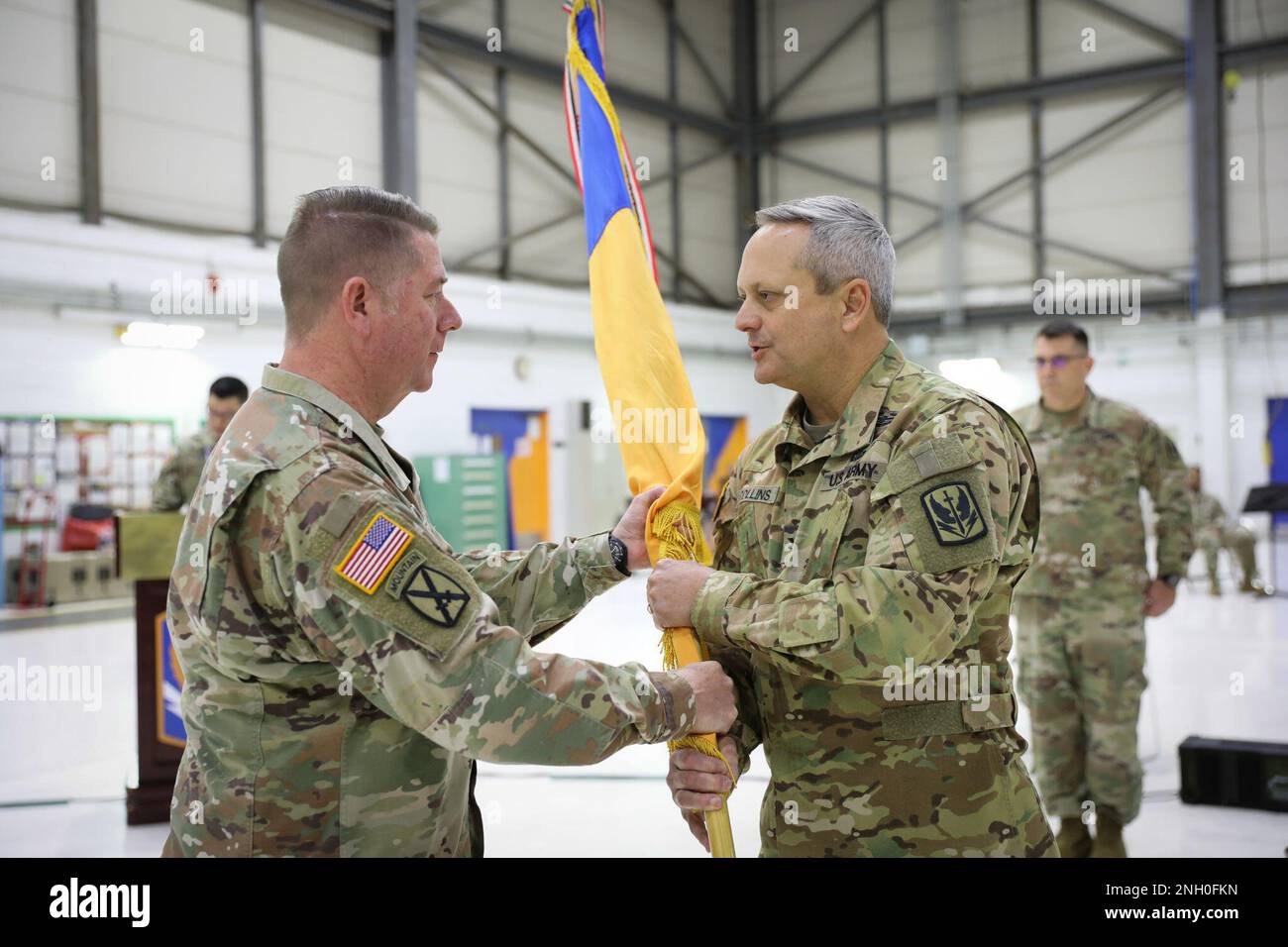 Maj. Gen. Tod Hunt, The Adjutant General of North Carolina hands the ...
