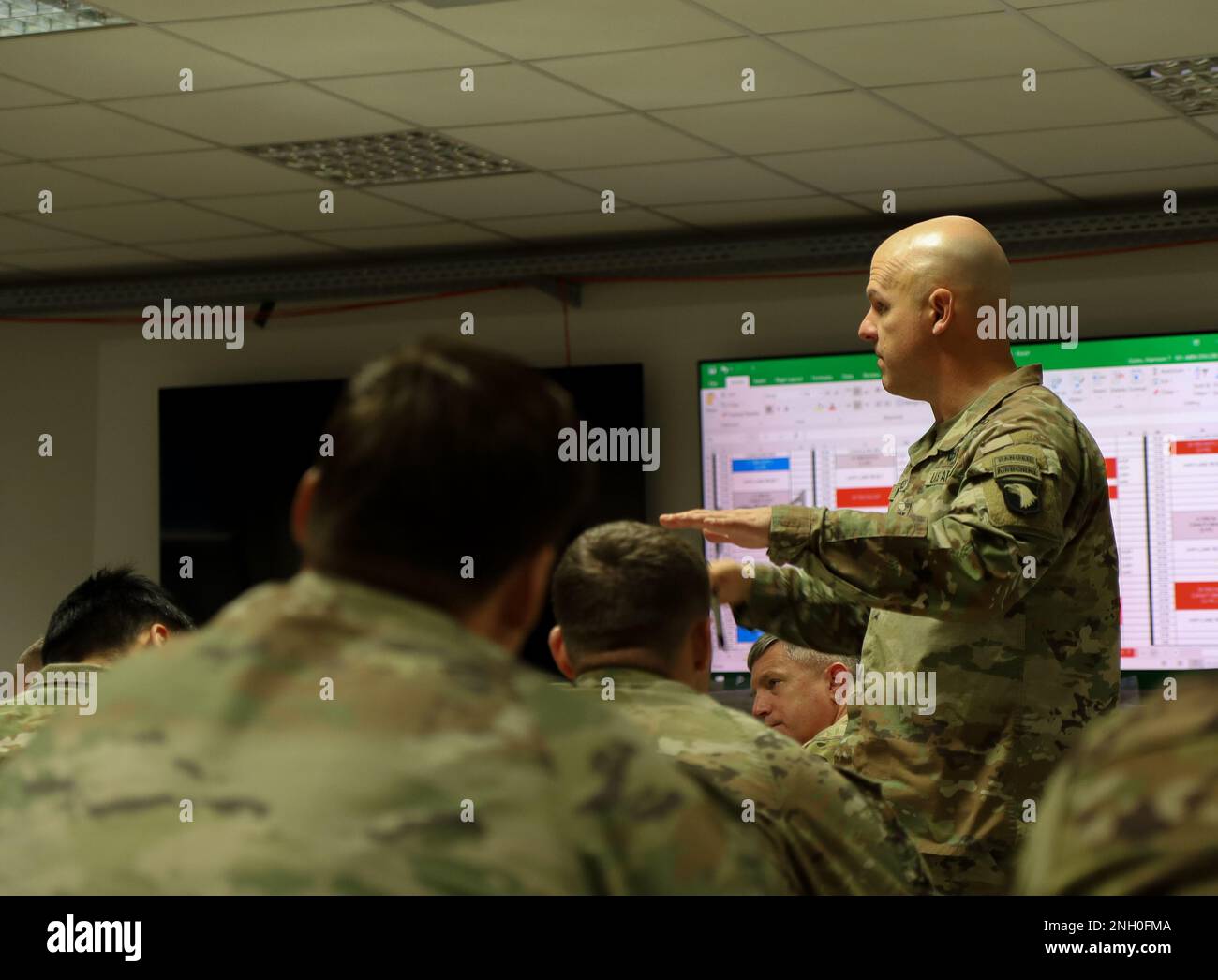 COL Ed Matthaidess III, 2nd Brigade Combat Team commander, provides guidance to leaders and ...