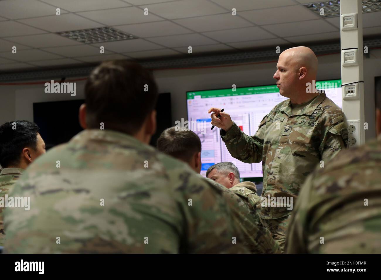 COL Ed Matthaidess III, 2nd Brigade Combat Team commander, provides guidance to leaders and ...