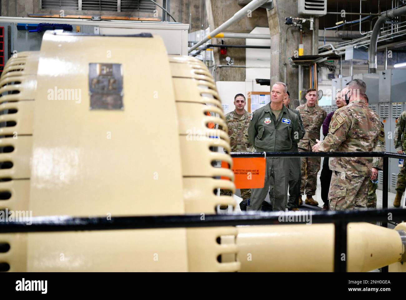 U.S. Air Force Gen. Mark Kelly (center), commander of Air Combat ...