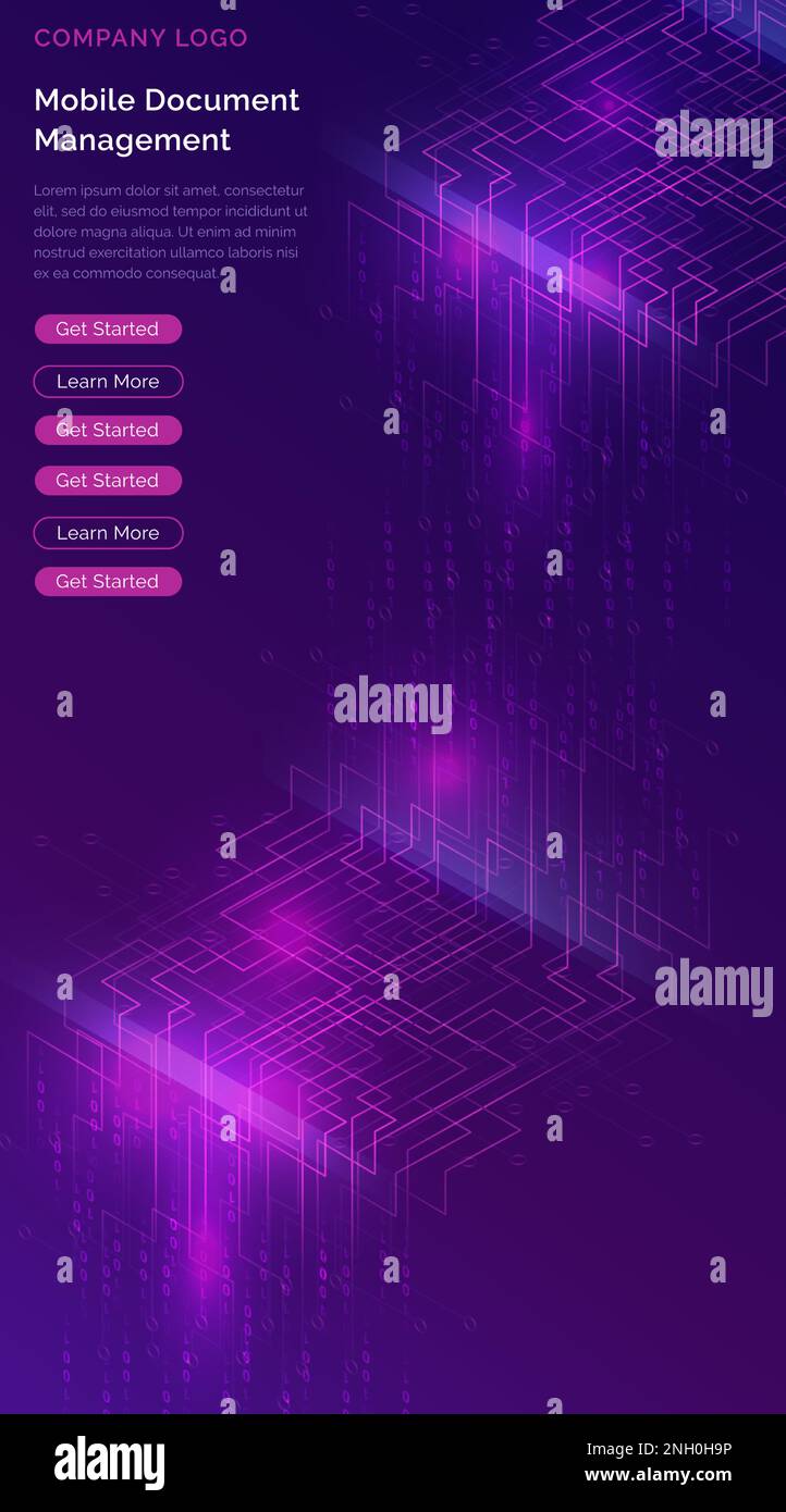 Big Data Waterfall Or Cascade Digital Binary Code Data Flow Analysis