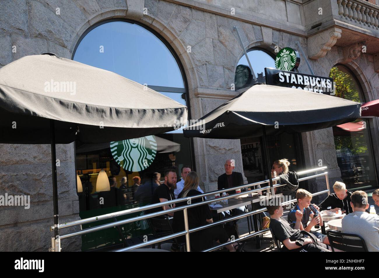 Copenhagen/Denmark 08.May 2018 American coffe chain Starbucks coffee ...
