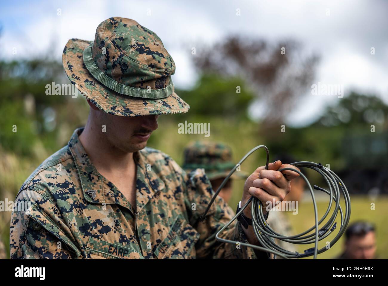 U.S. Marine Corps Cpl. Jared Earp, a combat engineer with Marine Wing ...