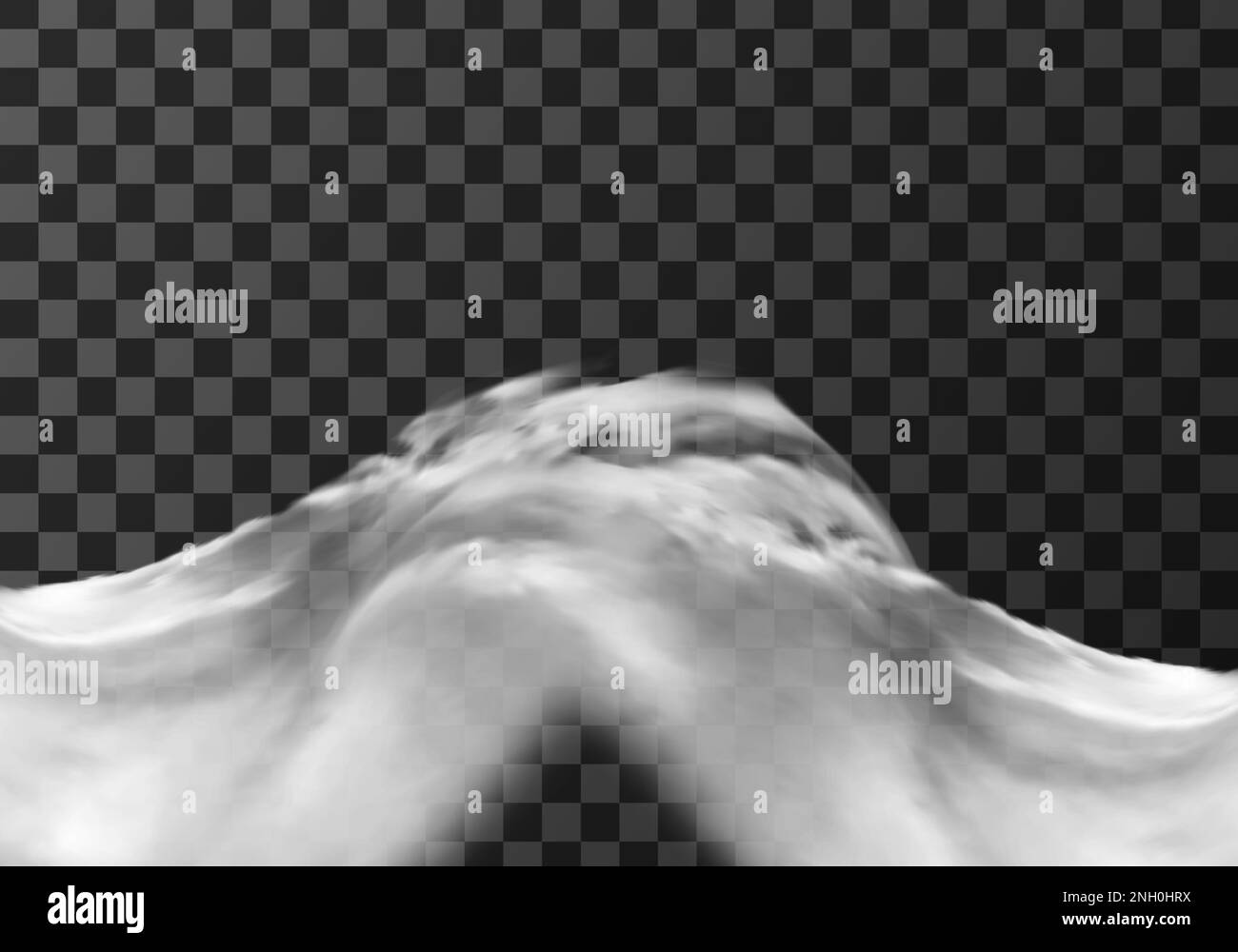 White cloud border, weather meteo frame realistic vector illustration. Fluffy cirrus cumulus ...