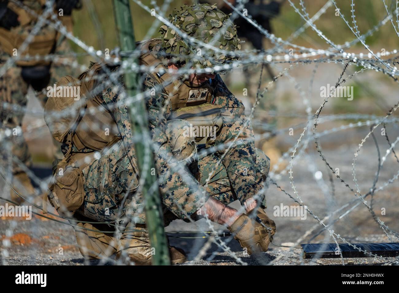 U.S. Marine Corps Cpl. Jared Earp, a combat engineer with Marine Wing ...