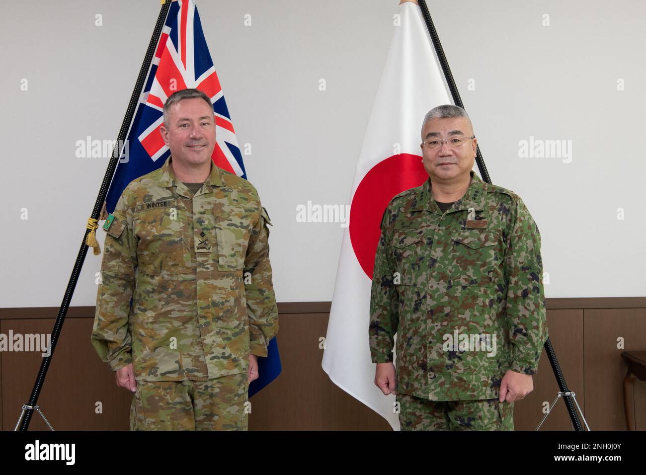 From left, Australian Army Major General Scott Winter, Commander 1st ...