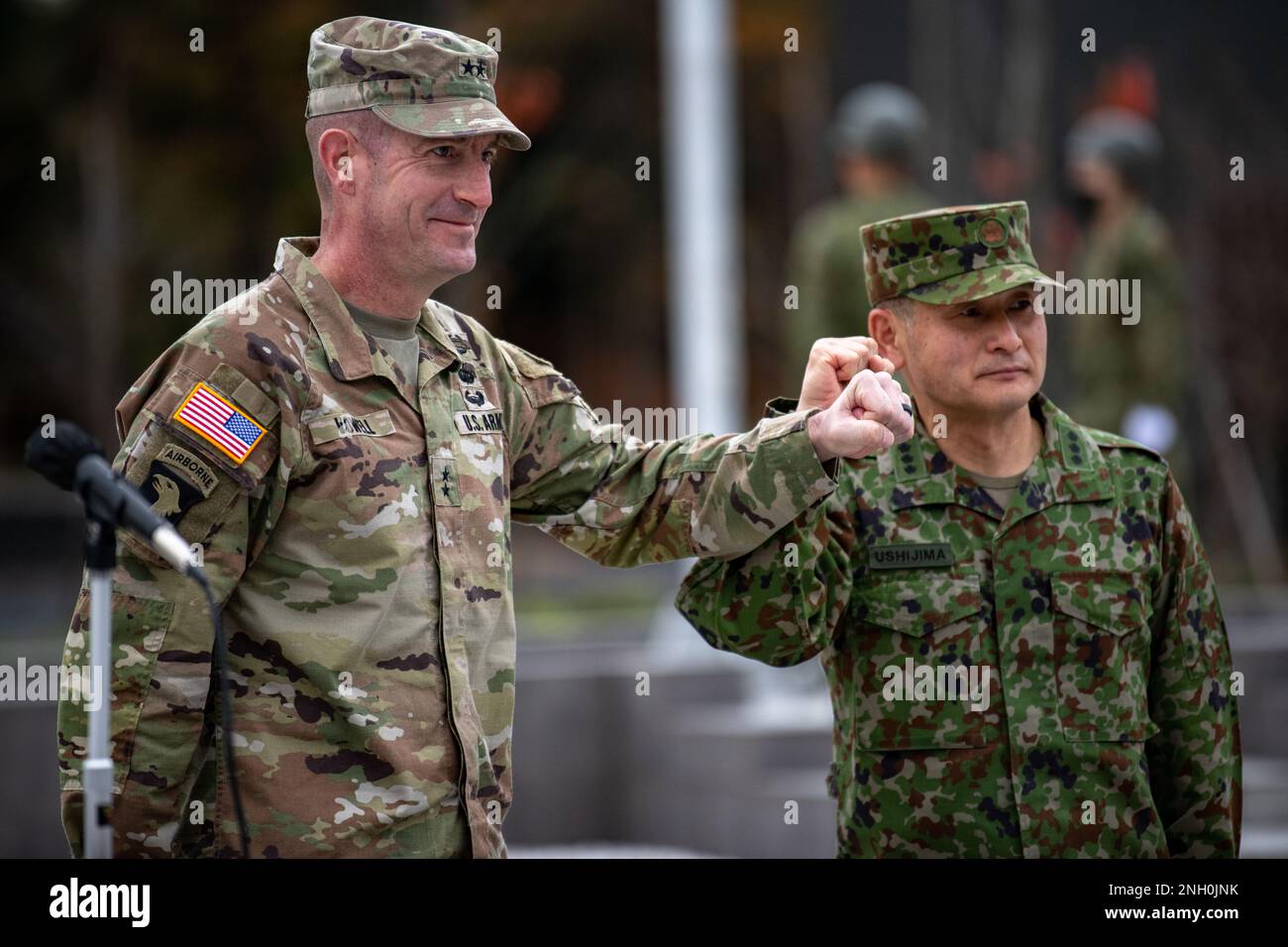 U.S. Army Maj. Gen. JB Vowell, U.S. Army Japan commanding general, and ...