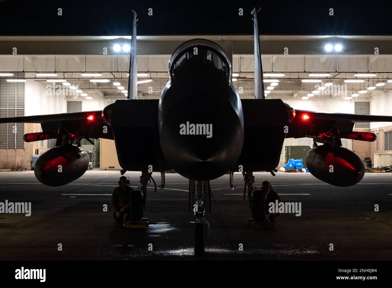U.S. Air Force crew chiefs assigned to the 67th Aircraft Maintenance ...