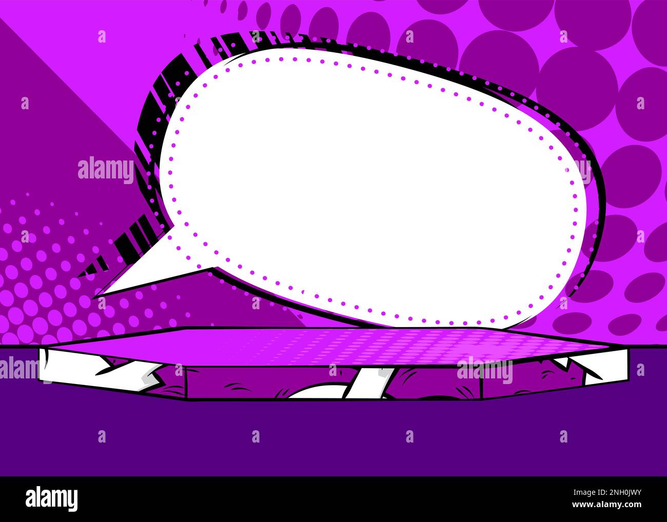 Comic Book Hexagonal Purple Product podium for mockup presentation ...