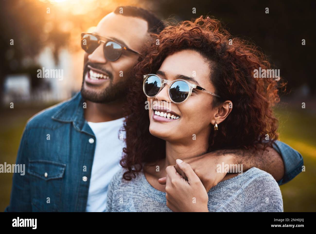 They always look to the bright side of life. a young couple bonding ...