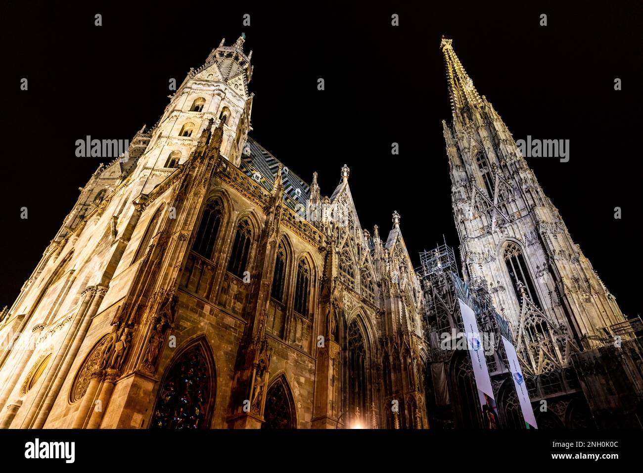 Vienna, Austria - October 30, 2019: Bright light shining on old ...